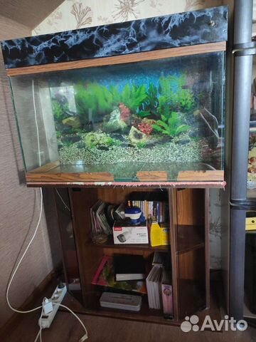 Аквариум с тумбой бу 125 литррв