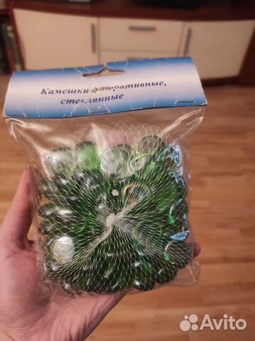 Камешки стеклянные декоративные для аквариума