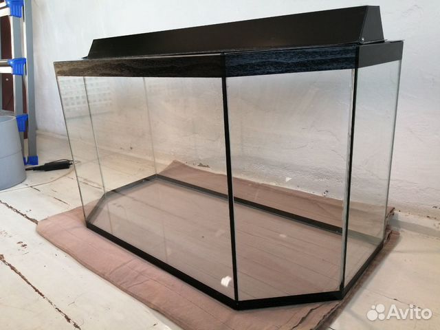 Панорамный аквариум 115 литров с подсветкой