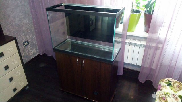 Аквариум 150 литров б/у с тумбой