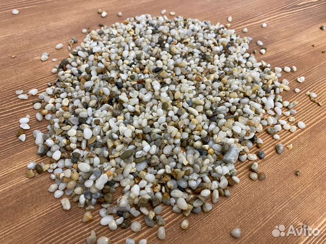 Галька "Жемчужная" 3-5мм для аквариума оптом